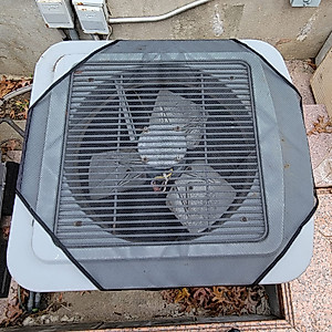Air Conditioner Covers for Outside Units, Durable Leaf Guard Mesh Ac Cover for Outside Unit All Season Universal Condenser Heat Pump Cover for Outdoor Central AC Defender Set (36" x 36")
