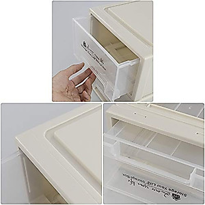 Neadas 6 Quart Plastic Stacking Storage Drawer Unit, 3 Packs