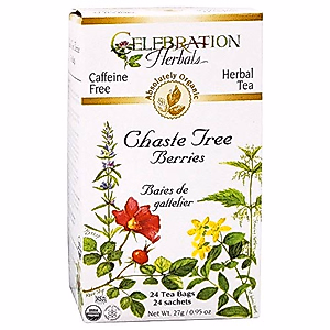 Celebration Herbals Organic Chaste Tree Berries Tea, 24 Bags