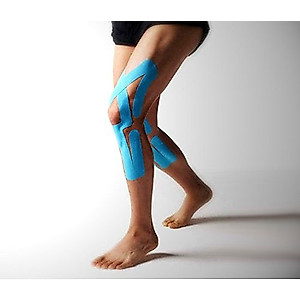 Kinesiology Tape Pro, Athletic Waterproof Muscle Support Adhesive Kinesio Sport Tape for Athletes 2 inches x 16.4 feet, 2 Rolls, Light Blue