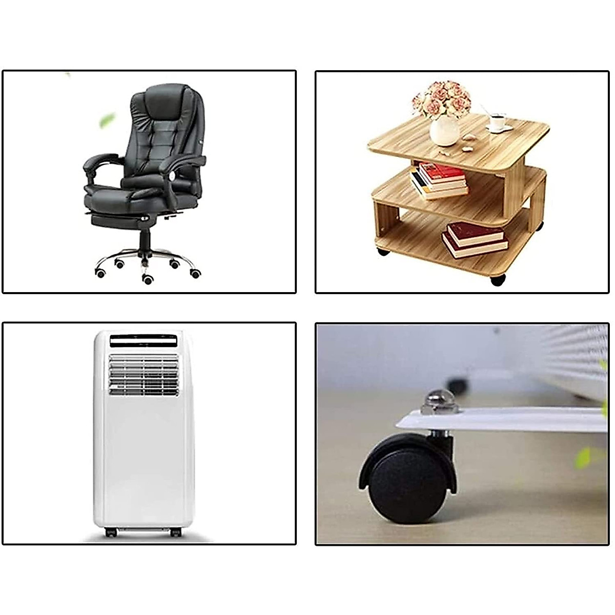 Office Chair Caster Wheels Set of 5 Office Chair Revolving Chair Casters Replacement Nylon Furniture Wheels Premium Computer Desk Castor Bearing Capacity 125KG / 276lbs (5) Colour Name:Plunger Stem He