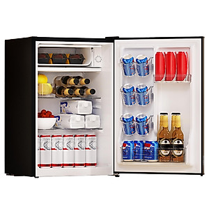 Nooody 2.6 Cu.Ft Mini Fridge, Mini Refrigerator for Bedroom, Dorm Fridge with Freezer, Reversible Door for Room and Office, Adjustable Temperature