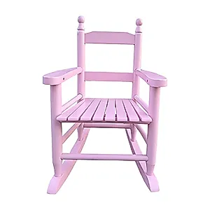 Pvillez Kids Rocking Chair for Toddlers, Childs Rocker Chair, Wooden Rocking Lounge Chairs for Girl Boy Indoor Outdoor Features Classic Rocker Design and Hardwood Construction