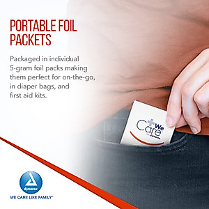 Dynarex White Petrolatum, Petroleum Jelly Ointment to Help Prevent and Treat Skin Irritation, Diaper Rash and Dryness, White, 144 Individual 5 Gram Foil Packs, Dynarex White Petrolatum