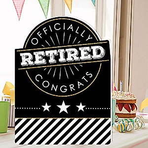 Big Dot of Happiness Happy Retirement - Congratulations Giant Greeting Card - Big Shaped Jumborific Card - 16.5 x 22 inches