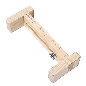Sorandy Wood Bracelet Jig, Bracelet Braiding Tool, U Shape Paracord Bracelet Making Kit Hand Knitting Bracelet Jig with 2 Clamp for DIY Crafting, Clear Scale, Telescopic Adjustment