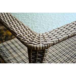 Tortuga Outdoor Rio Vista 6 Piece Sofa Patio Furniture Set, Brown and Beige