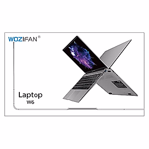WOZIFAN 15.6 Inch Laptop Computer 6GB DDR4 256GB SSD 1920x1080 IPS Display Win 11 Laptop Celeron J4105 1.5Ghz(Up to 2.5Ghz) 4-Core Processor Notebook 2.4G+5G WiFi BT4.2 Adapter Wireless Mouse-Gray
