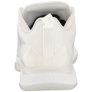 adidas Women's Avacourt Tennis Shoe, White/White/Silver Metallic, 9