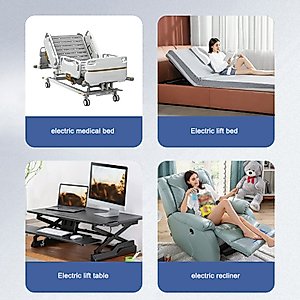 Lifting Bed Controller, Hospital Bed Remote Control 6 Button Remote Hand Control Controller with 8 Pin Plug Replacement Lift Chair or Power Recliner Hand Control Compatible with Pen faders and contro