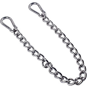 Heavy Duty Hanging Chain with Carabiner, Stainless Steel Hanging for Hammock,Hanging Chair, Punching Bag, Clip Hook Attachment & Chain 400LB Capacity Indoor Outdoor