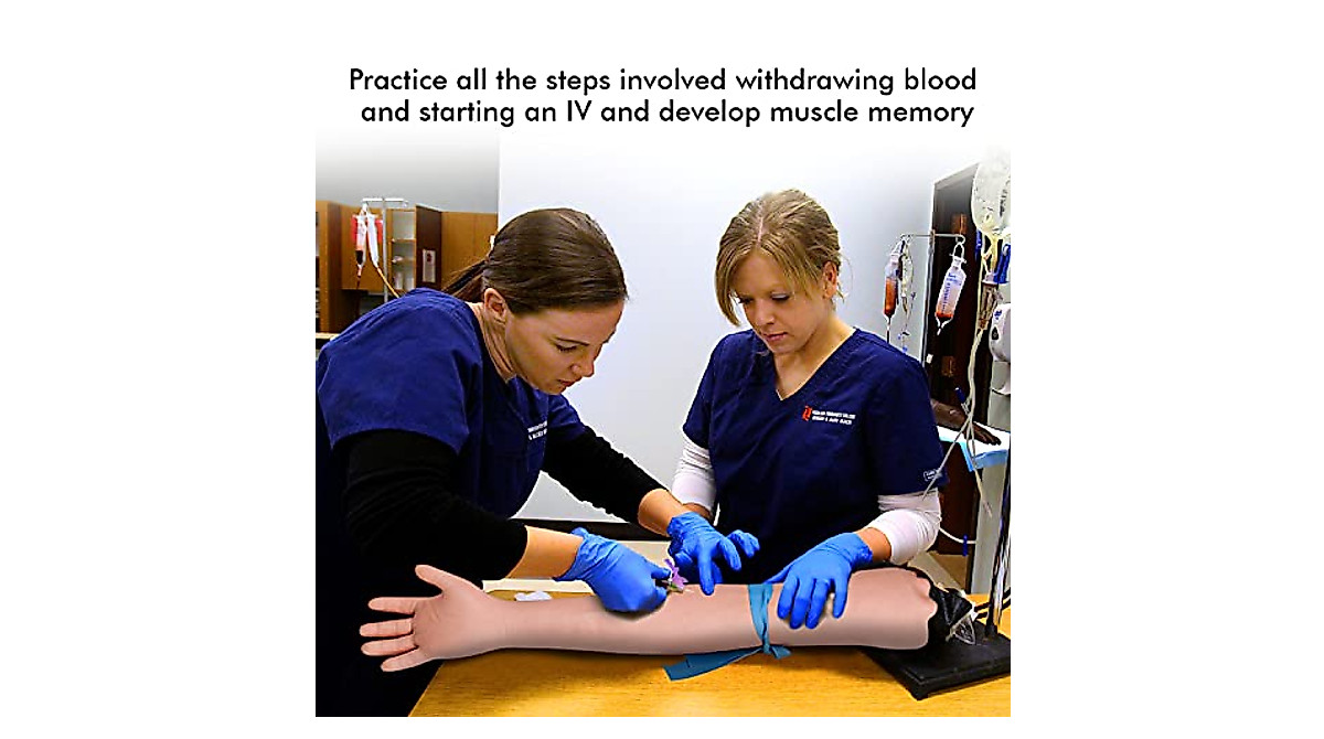 Phlebotomy Practice Kit - Realistic IV Arm for Medical Training