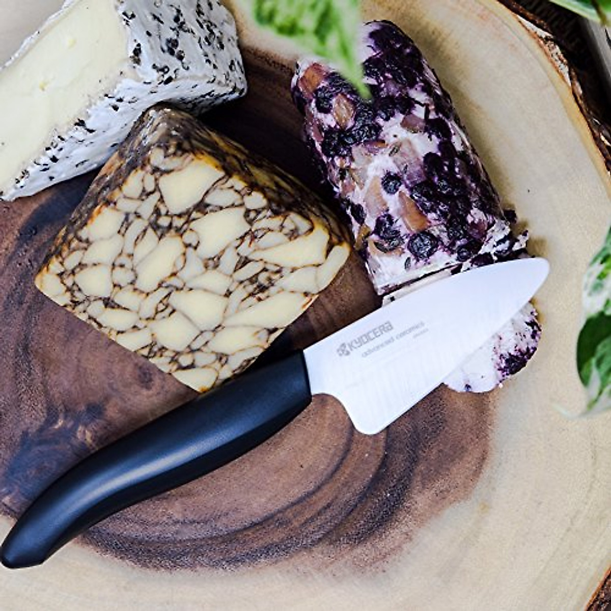 Kyocera Advanced Ceramic Revolution Series 3-inch Mini Prep Knife, Black Handle, White Blade