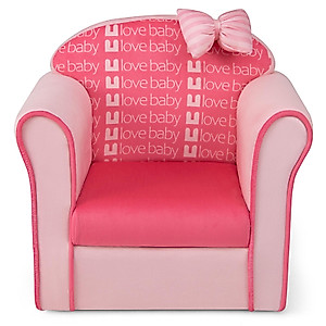 Costzon Kids Pink Couch, Children's Sofa Upholstered Armchair with Velvet Surface & High-Density Sponge, Lightweight Preschool Toddler Chair for Boys Girls Aged 1-3, Bedroom Playroom Gift Presents