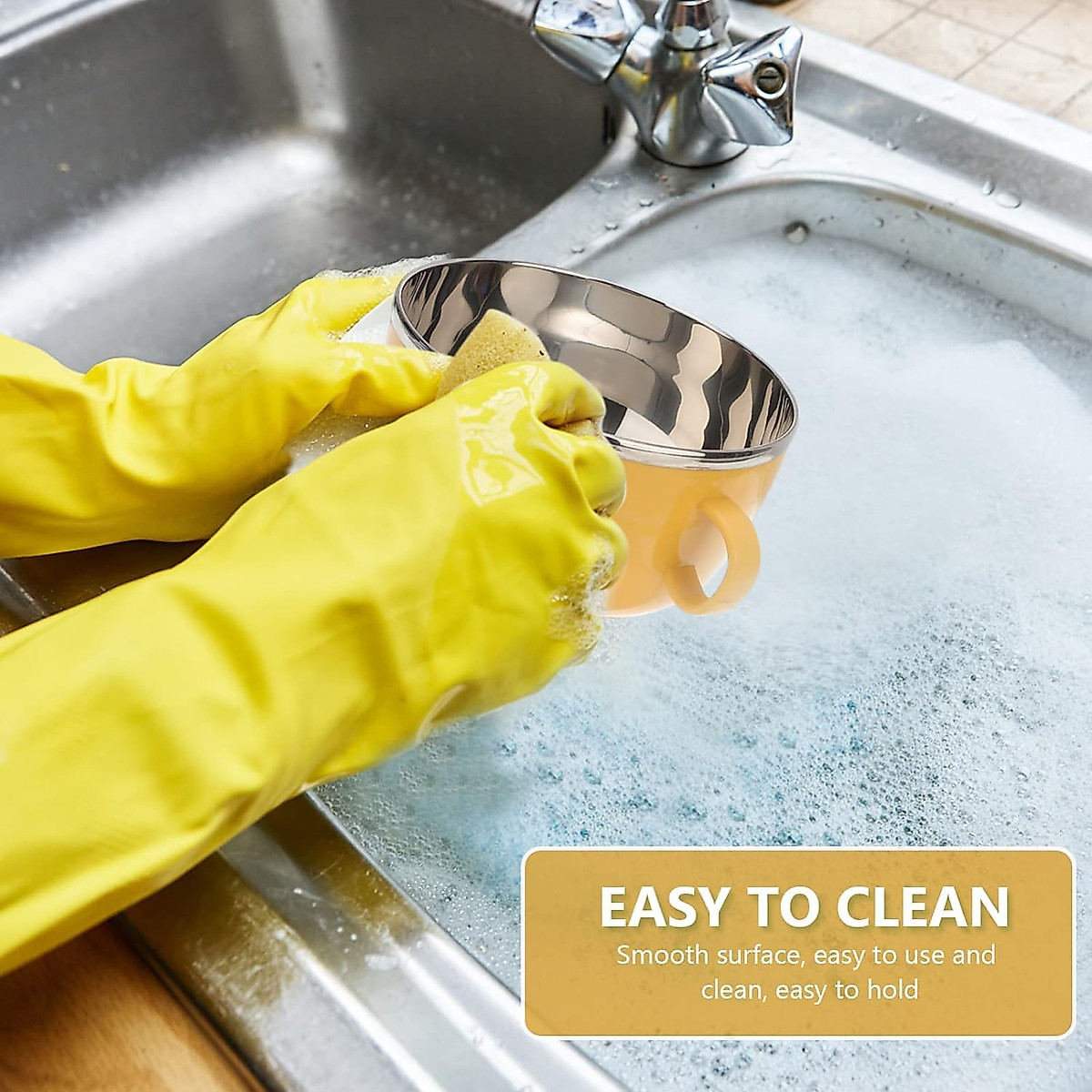 Hemoton Stainless Steel Noodle Bowl with Lid Cartoon Cat Bowl Instant Noodle Bowl Insulated Ramen Bowl Pasta Bowl Kitchen Tableware Yellow