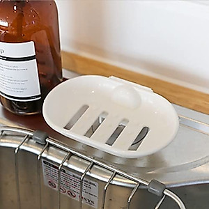 Soap Dish Suction Cup Adhesive Shower Holder Kitchen Sink on Wall Counter top Bottom Japan