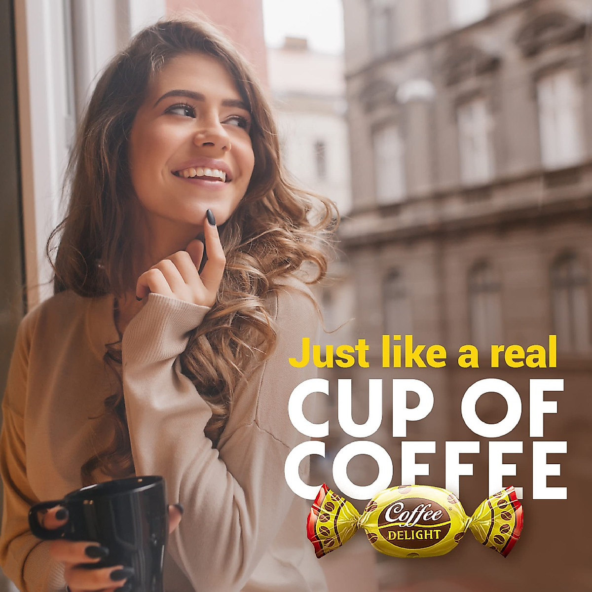 Colombina Coffee Delight Hard Candy - Pack of 100 Gluten Free Coffee-Flavored Candies Made w/Real Colombian Coffee (100 Count) - (13.4oz - 380g)