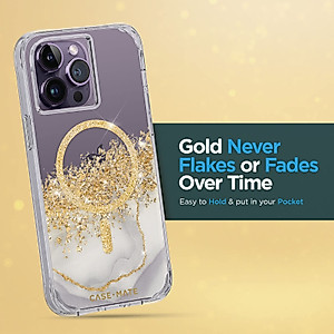 Case-Mate iPhone 14 Pro Max Case - Karat Marble [10FT Drop Protection] [Compatible with MagSafe] Magnetic Cover with Cute Bling Sparkle for iPhone 14 Pro Max 6.7", Anti-Scratch, Shock Absorbent, Slim