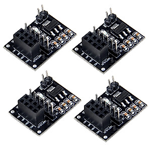 Makerfire 4pcs NRF24L01+ Breakout Adapter with on-board 3.3V Regulator for NRF24L01+ Wireless Module