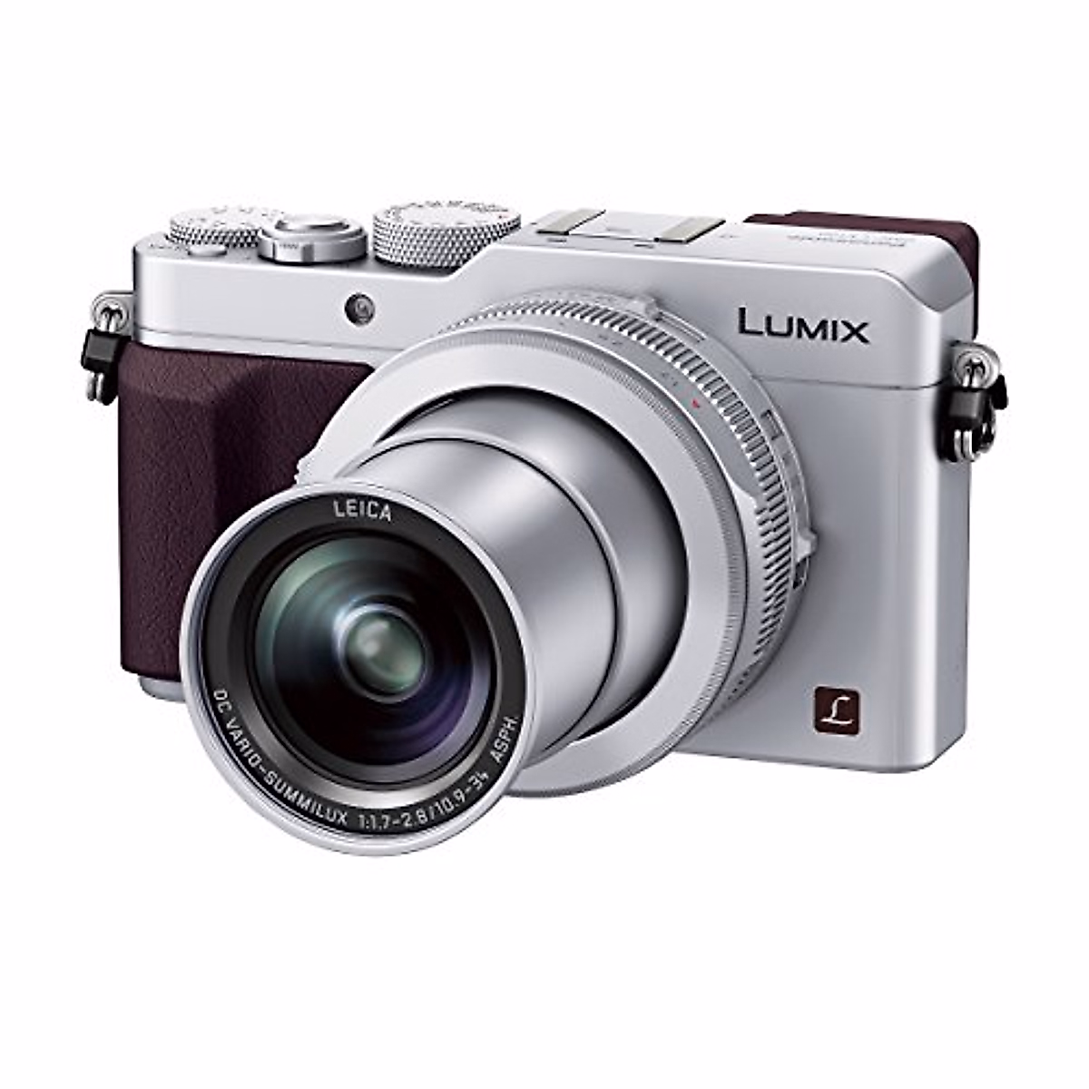 Panasonic Lumix DMC-LX100 Digital Camera, 12.8MP, 3.0-Inch Display, 24-75mm Leica DC Vario-Summilux f/1.7-2.8 Lens, 4K Ultra HD Video, HDMI/USB, Wi-Fi, NFC (Silver)