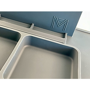 Media Mat - Silicone Food Placemat with Built-in Tablet/Phone/Media Stand for Kids, Toddler, Baby (Charcoal) Dishwasher Safe, Easy to Clean