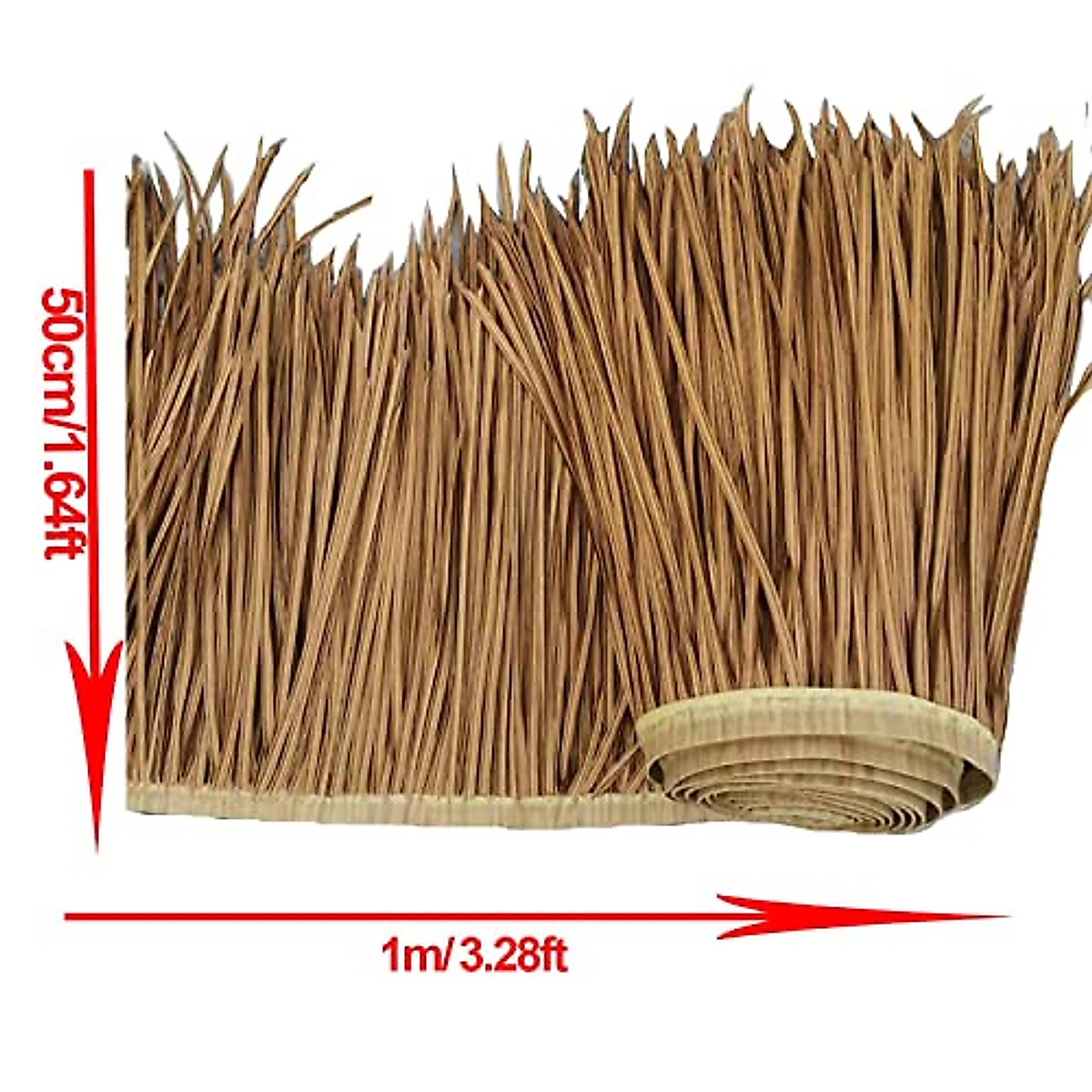 Pealihuy Palm Thatch Tiki Hut Bar Garden Boat Blinds Grass Thatch Roof Decoration Tiki Hut Grass Roof Umbrella Cover Mini Bar Roof and Patio Sunshade,5 PCS