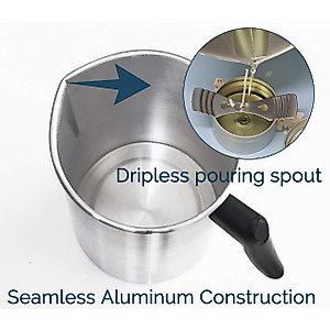 Aroparc Candle Making Pouring Pot 88oz, Large Double Boiler Wax Melting Pot, Dripless Pouring Pitcher Soy Wax Melter