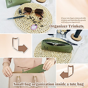 Custom Leather Pencil Case Cosmetic Pouch,Personalized Engraved Logo Text Name Initials Pen Case Small Makeup Pouch Back to School Gifts At College, Office and Travel for Women Men