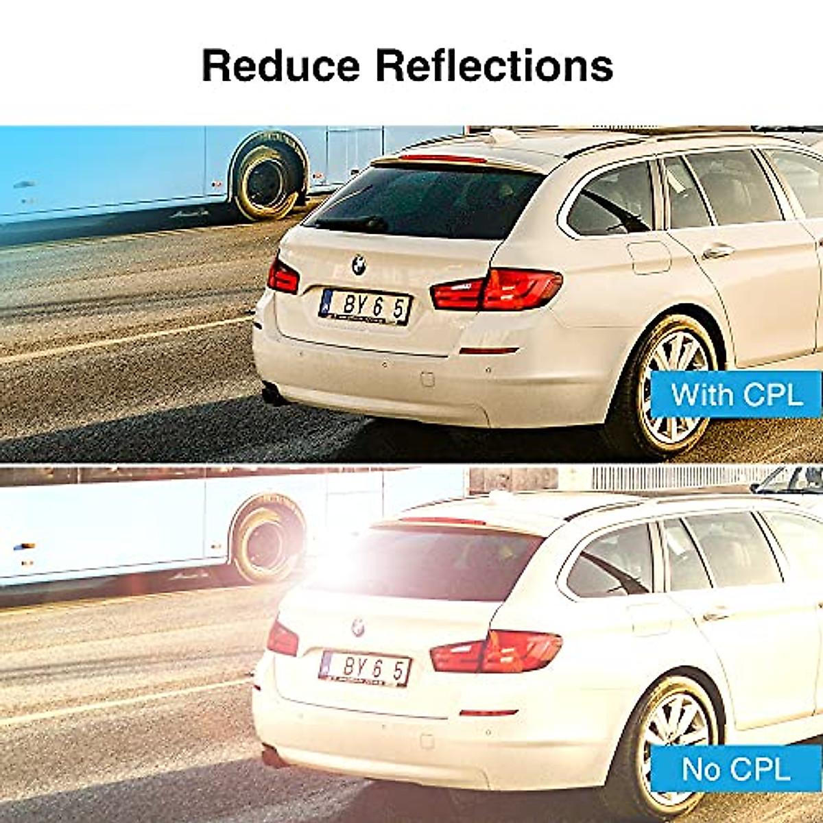 VIOFO CPL Filter Anti-Glare Circular Polarizing Lens for A229/A139/A139Pro/T130/WM1 Dash Cam