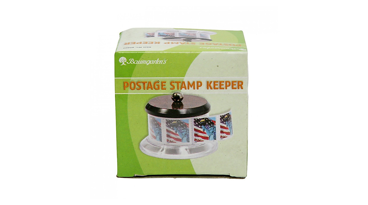 Get the Baumgartens Clear Postage Stamp Keeper for Your Desk