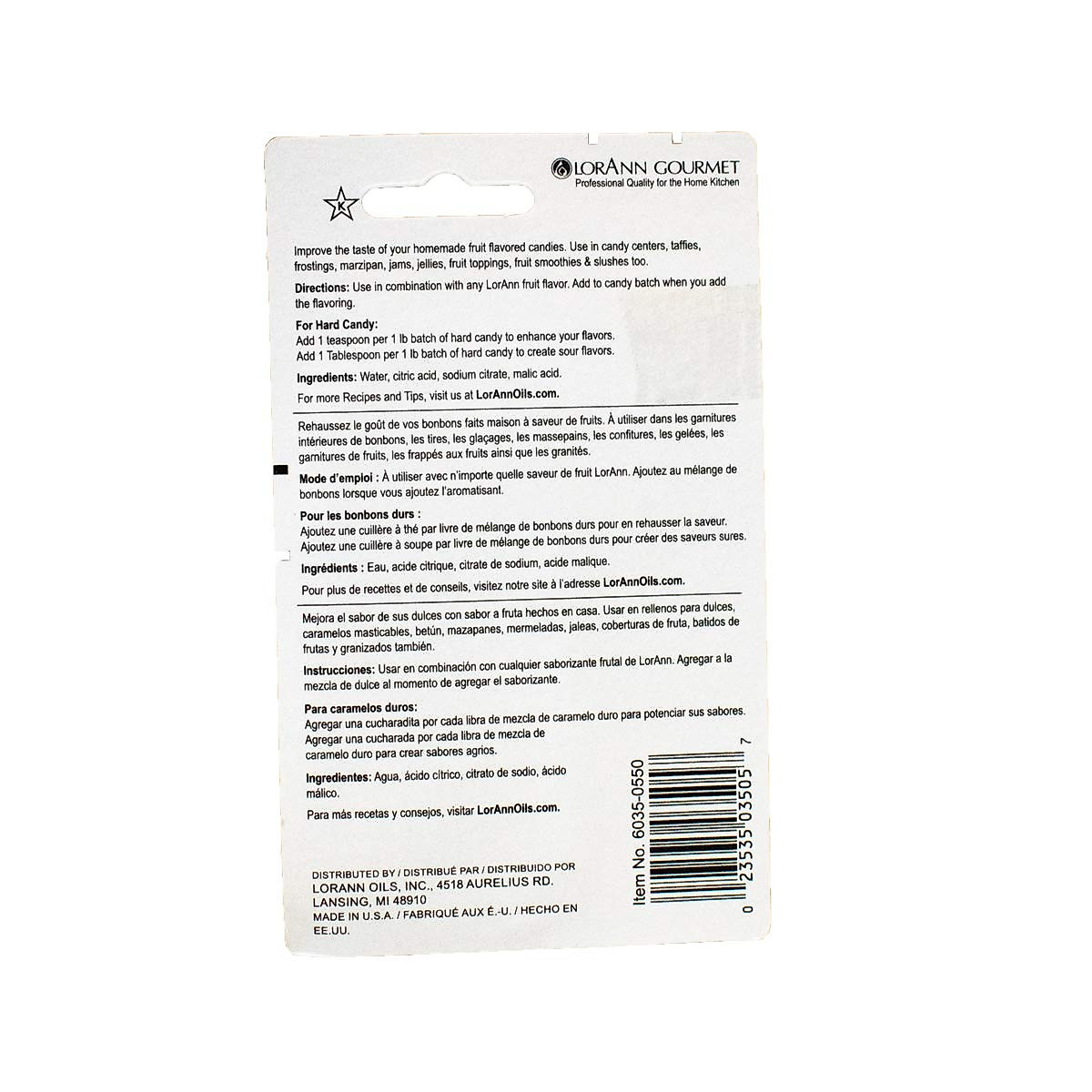 LorAnn Tart and Sour Flavor Enhancer - 1 ounce bottle - Blister Pack