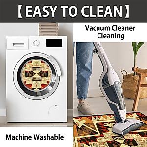 Native American Arrow Style Half Round Door Mat Indoor Entrance 24X36" Ethnic Semi Circle Floor Rug Non Slip Absorbent Bathroom Mats Half Moon Area Rugs for Kitchen Patio Fireplace Hearth Rugs