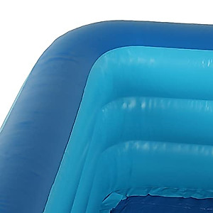 PVC Inflatable Swimming Pool Children Adult Square Bathing Tub Outdoor Garden Home 1.8M/3