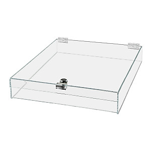 Premium Acrylic Eyewear and Jewelry Showcase with Keyed Lock 15" x 17" x 3" Acrylic Display Case Ideal for Sunglasses Jewelry and Collectibles Display by Marketing Holders
