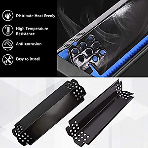 Metal Club Flame Tamers for Nexgrill 720-0888N 720-0888 720-0888A Grills, 5 Pack Porcelain Steel Grill Heat Plates Heat Shields Burner Covers Replacement