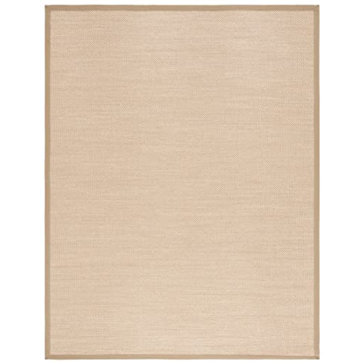 SAFAVIEH Natural Fiber Collection Area Rug - 9' x 12', Maize & Linen, Border Sisal Design, Easy Care, Ideal for High Traffic Areas in Living Room, Bedroom (NF141B)