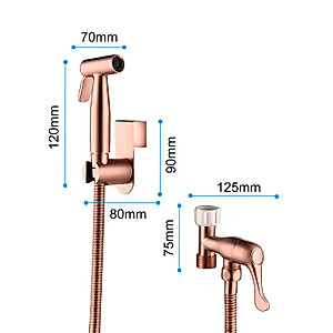 Trlec Bidet Sprayer for Toilet, Handheld Cloth Sprayer, Bathroom Sprayer Kit Spray Attachment with Hose, Stainless Steel Easy Install Great Water Pressure for Bathing Pets