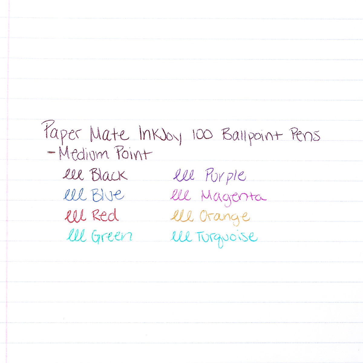 Paper Mate InkJoy 100RT Retractable Ballpoint Pens, Medium Point, Assorted Ink, 8 Pack (1945935)