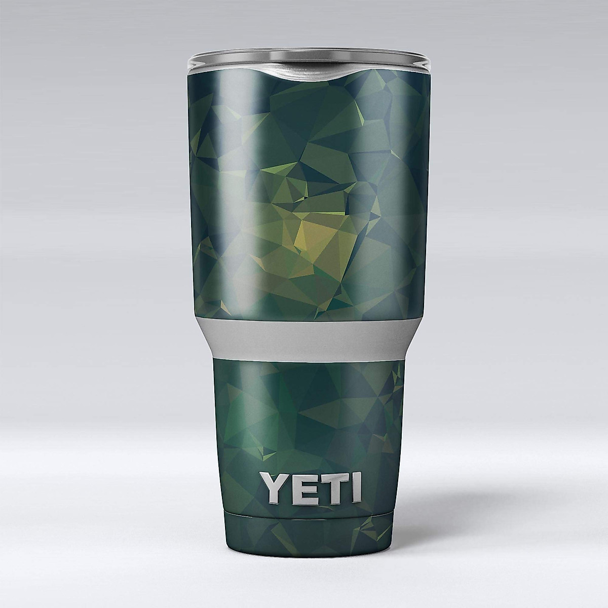 Design Skinz Dark Green Geometric V12 - Skin Decal Vinyl Wrap Kit Compatible with The Yeti Rambler Cooler Tumbler Cups