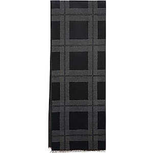 Zando Black Scarf for Men Scarf Winter Soft Scarf Mens Striped Scarf Cotton Scarf Designer Scarf Cashmere Scarves Wrap Scarf Lightweight Scarf Checkered Scarf