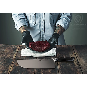 Dalstrong Meat Cleaver Knife-9"- Gladiator Series-'The Ravager'-Heavy Duty Butcher Kitchen Knife Gift-Forged High Carbon German Steel-BBQ, Meat Knife-w/Sheath-NSF Certified
