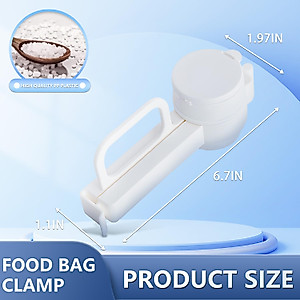 Miocololy Bag Clips with Pour Spout, Spouts Reusable Plastic Cap Sealer Clips for All Food Storage (2 PCS)