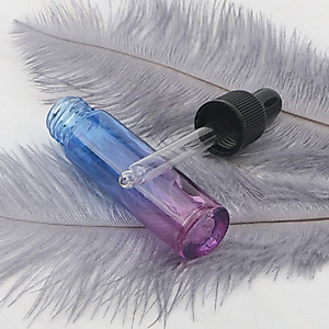 Kesell 8 Pack 0.34oz/10ml Essential Oil Dropper Bottles Colorful Glass Bottles with Eye Dropper Empty Travel Bottles for Perfume