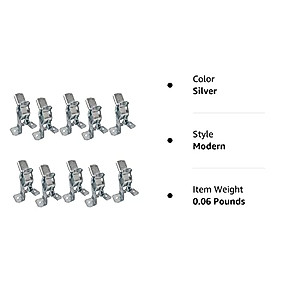 Bulldog Clamp (10 Pack) Spring Grip Garage Closet Wall Organizer for Brooms, Mops, Rakes, Etc.