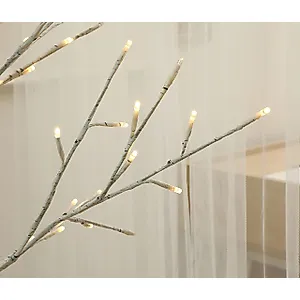 AUDENI 6FT Twinkling Light Birch Tree with 256 Warm White LED Fairy Lights Indoor/Outdoor for Garden Home Christmas Valentine’s Day Holiday Decoration