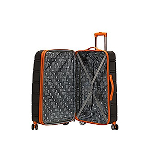 Rockland Melbourne Hardside Expandable Spinner Wheel Luggage, CHARCOAL, Checked Large 28"