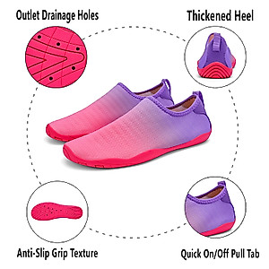 YYXMS Lightweight Comfortable Water Shoes for Men Women Barefoot Quick Dry Aqua Shoes Outdoor Beach Shoes for Diving Walking Boating Swimming Surfing Yoga