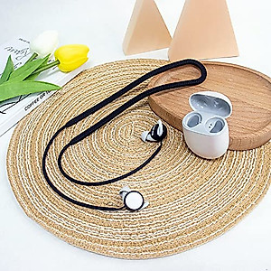 IiEXCEL Strap Memory Foam Tips Kit Compatible with Google Pixel Buds A-Series, Anti-Lost Soft Lanyard Neck Rope Cord Leash Comfortable Memory Foam Ear Tips Compatible with Pixel Buds A-Series