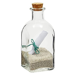 Juvale 12 Pack Clear Glass Bottles with Cork Lids, Tiny 6 oz Vintage Style Potion Vases for Flowers, DIY Crafts, Party Favors, Home Decor