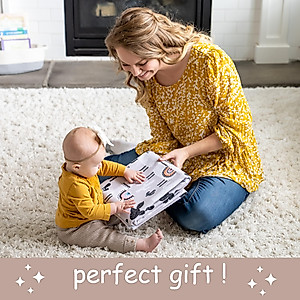 BABYBOET Splat Mat for Baby – Under High Chair Floor Mat Protects Wood, Vinyl and Carpet from Spills – Waterproof 4 Layer Baby Mat Bundle with Waterproof Matching Smock (51” x 51”)